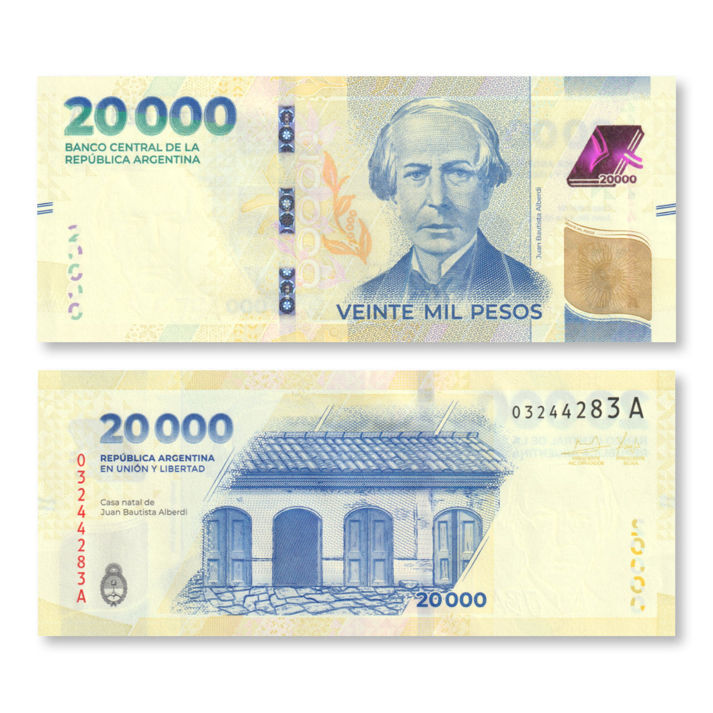 Argentina 20,000 Pesos, 2024, B431a, UNC – Robert's World Money