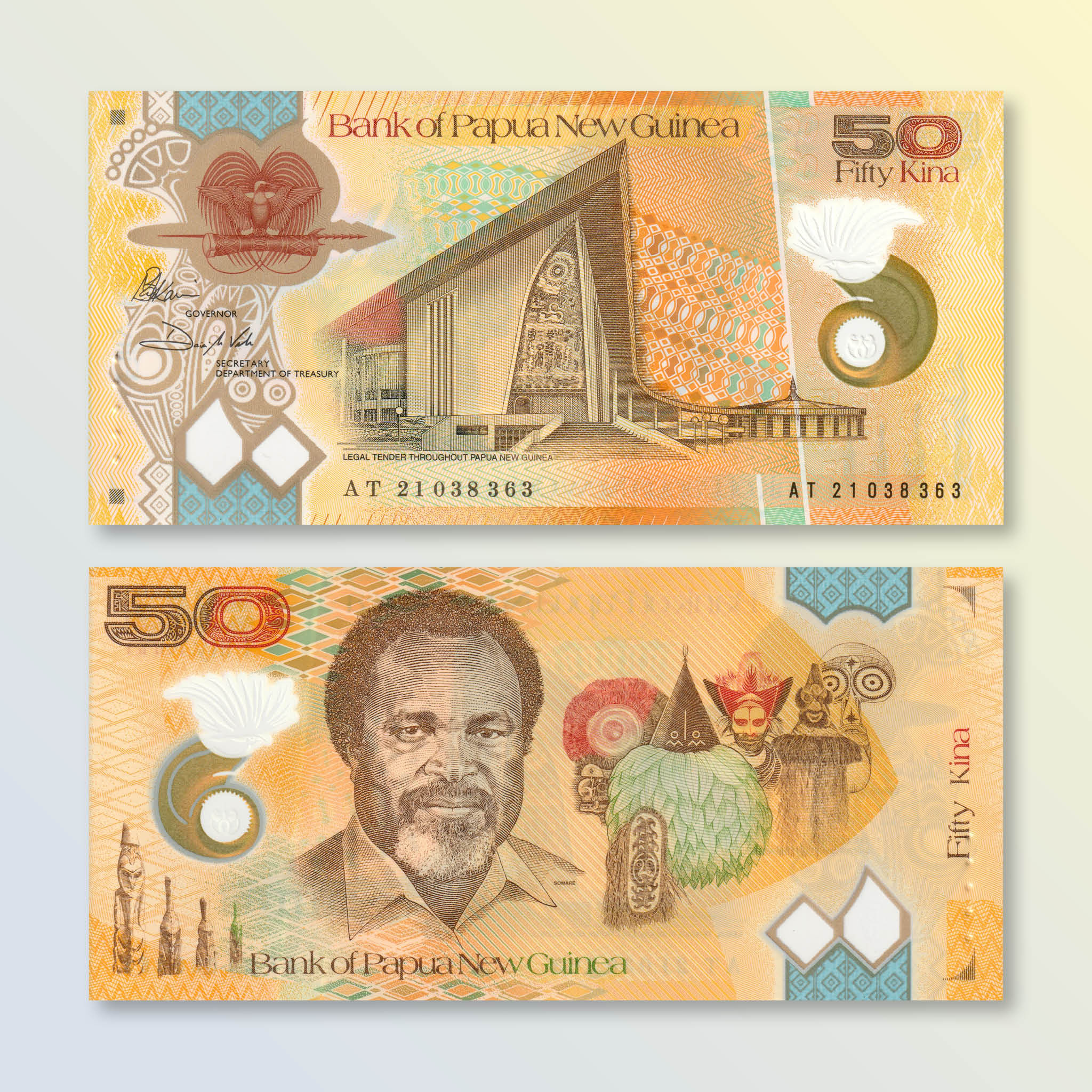 Papua New Guinea 50 Kina, 2021, B158b, UNC – Robert's World Money