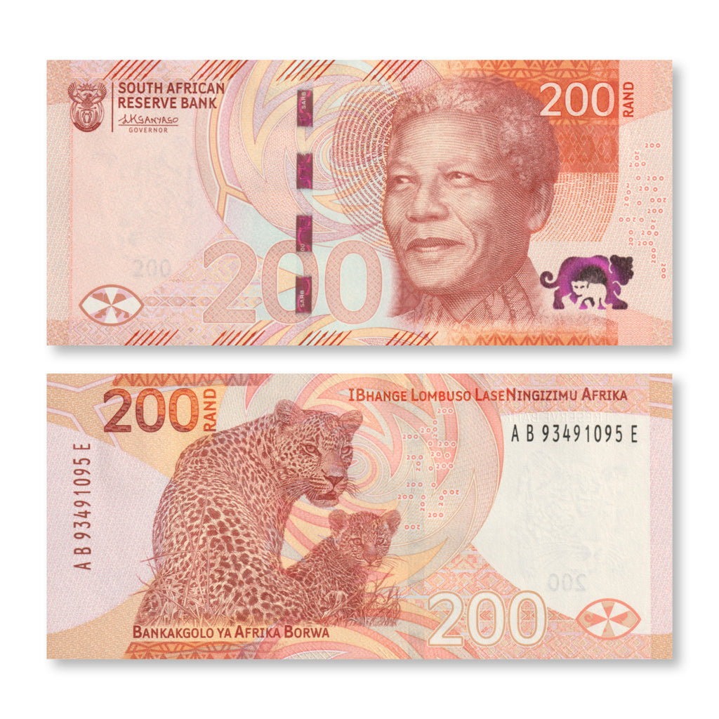 South Africa 200 Rand, 2023, B781a, UNC – Robert's World Money